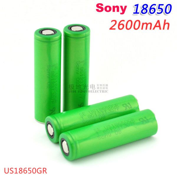 US18650GR 3.7V 2600mAh 18650 Rechargeable Unprotected Battery for Sony ...