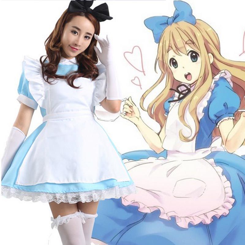 Sexy Maid Cosplay Costume Alice In Wonderland Maids Outfit Fancy Ball