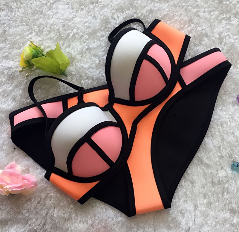 Discount 2016 New Summer Patchwork Swimwear Woman Biquini Ball Bikinis