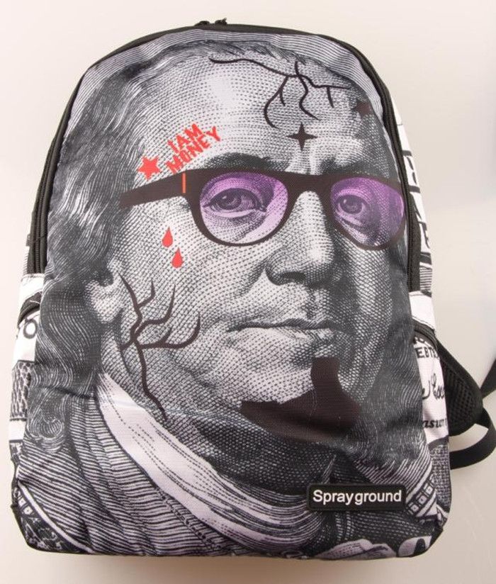 2017 Benjamin Franklin Spray Ground Day Pack Rock School Bag Canvas ...