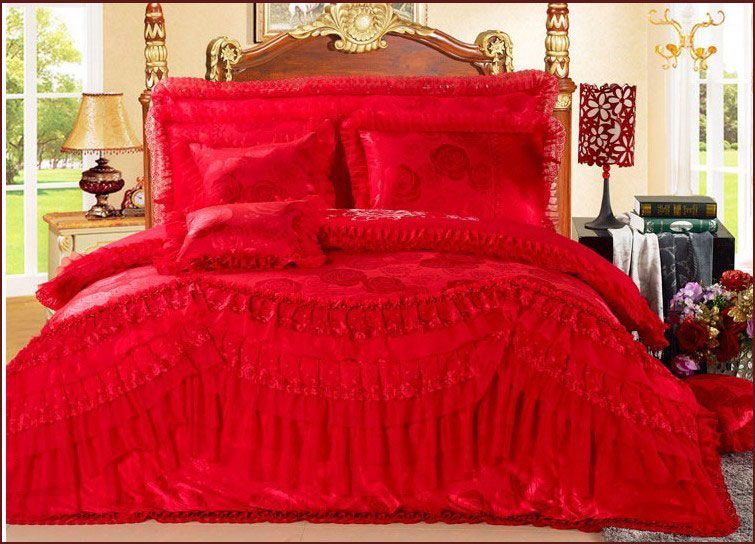 100 Satin Embroidery Luxurious Bedding Sets Elegant European Style
