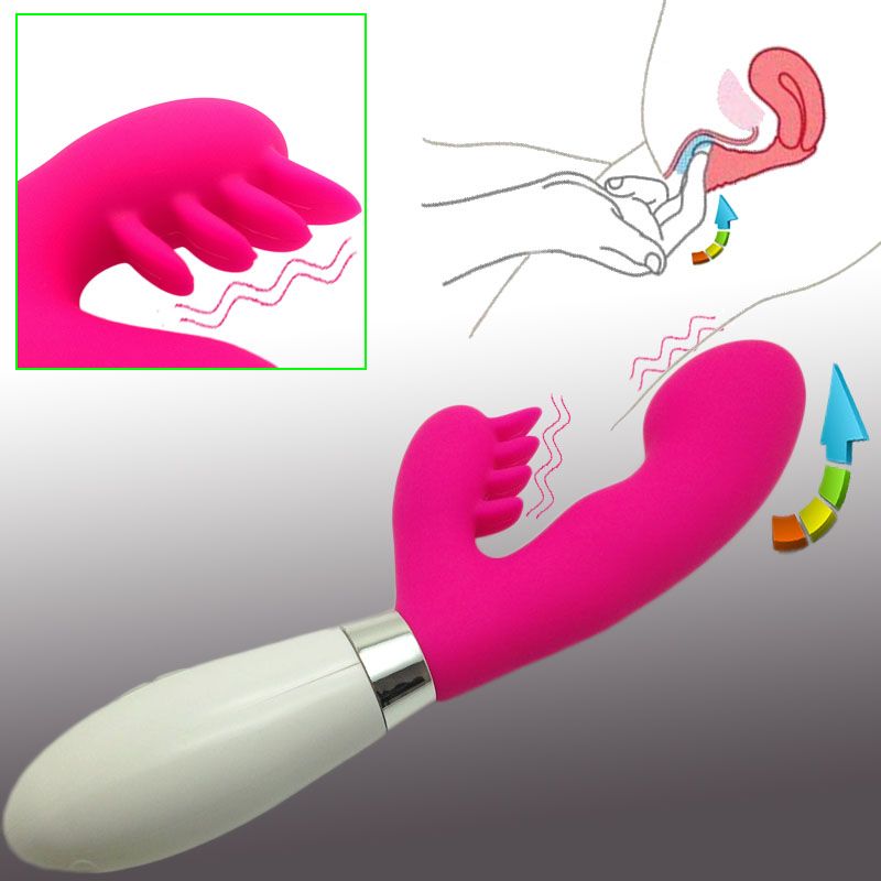2015 Newest 10 Speeds Barbed G Spot Vibrator Waterproof Oral Clit