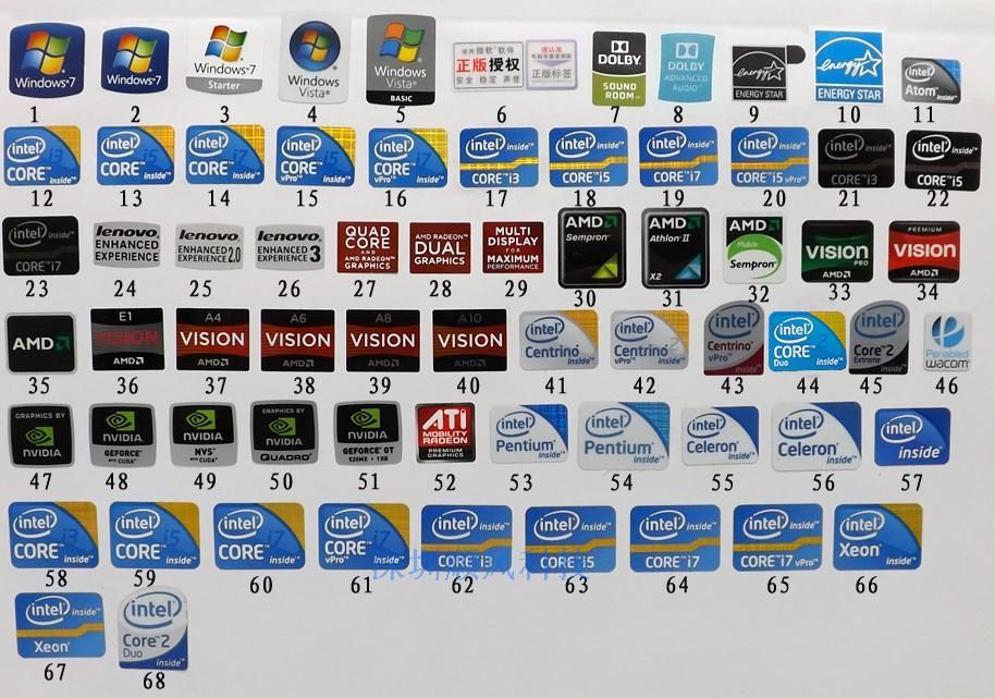 2017 2015 Amds New Intel Cpu I3 Label Desktop Notebook Stickers I5 I7 Logo Mark Just Two 10