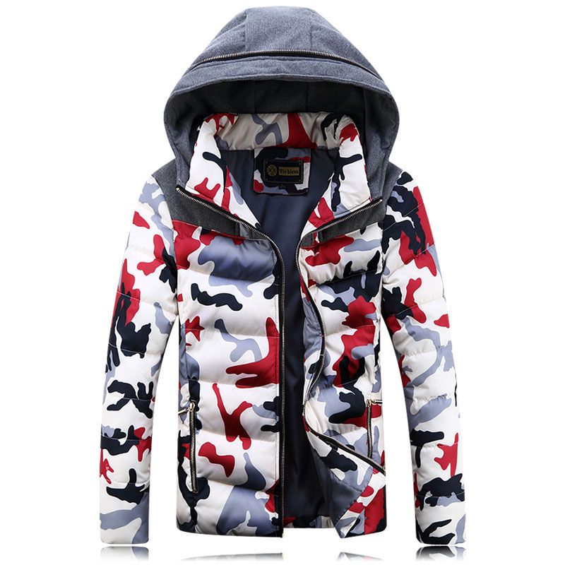 Best Winter Mens Jacket Fashion Camouflage Parka Casual Thickening