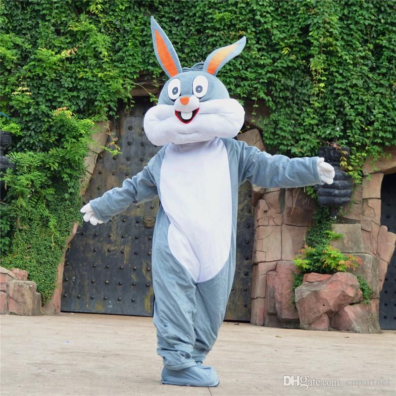 Hot Bugs Bunny Cartoon Mascot Costume Cartoon Doll Suit Adult Size