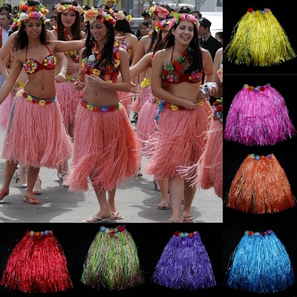 Hot Party Grass Skirt Women Fashion Hawaii Dance Show Performance Skirts Bar Club Performance