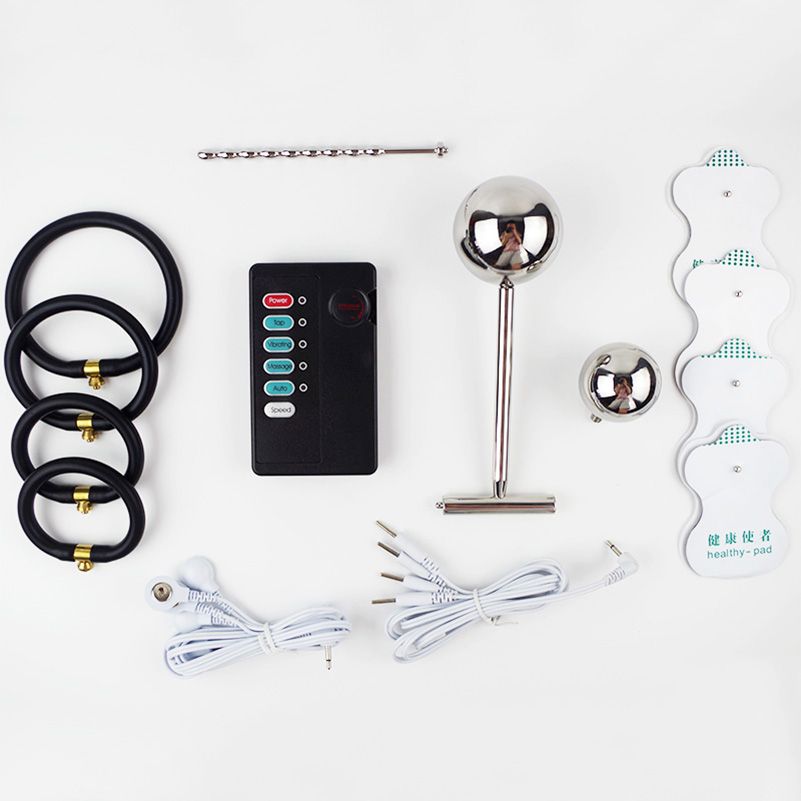 E Stimming Electrodes Tens Sex Set Conductive Rubber Tubing Anal Ball Placement Pads Sex Toys