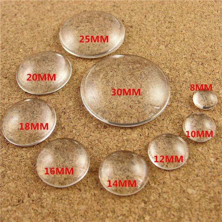 2017 8mm 10mm 12mm 14mm 15mm 16mm 18mm 20mm 25mm 30mm Round Gem Clear