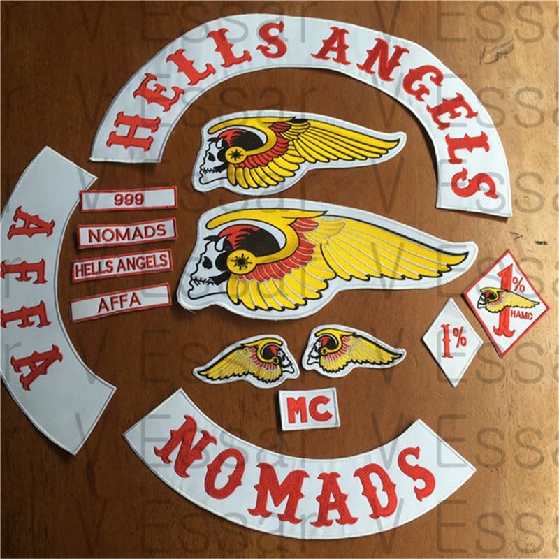 2017 Hells Angels Patch Nomads Embroidered Patches Mc 1 Patch Jacket Iron Sewn On Diy Patches