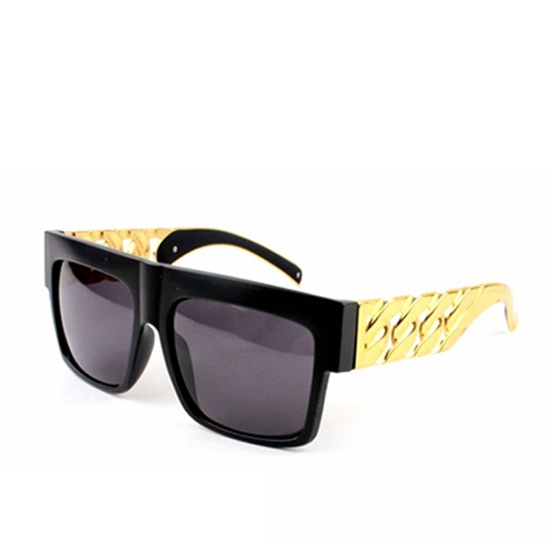 2017 Rock And Roll Heavy Metal Sunglasses Men Wide Leg Sunglasses Tide Star With A Large Box Of
