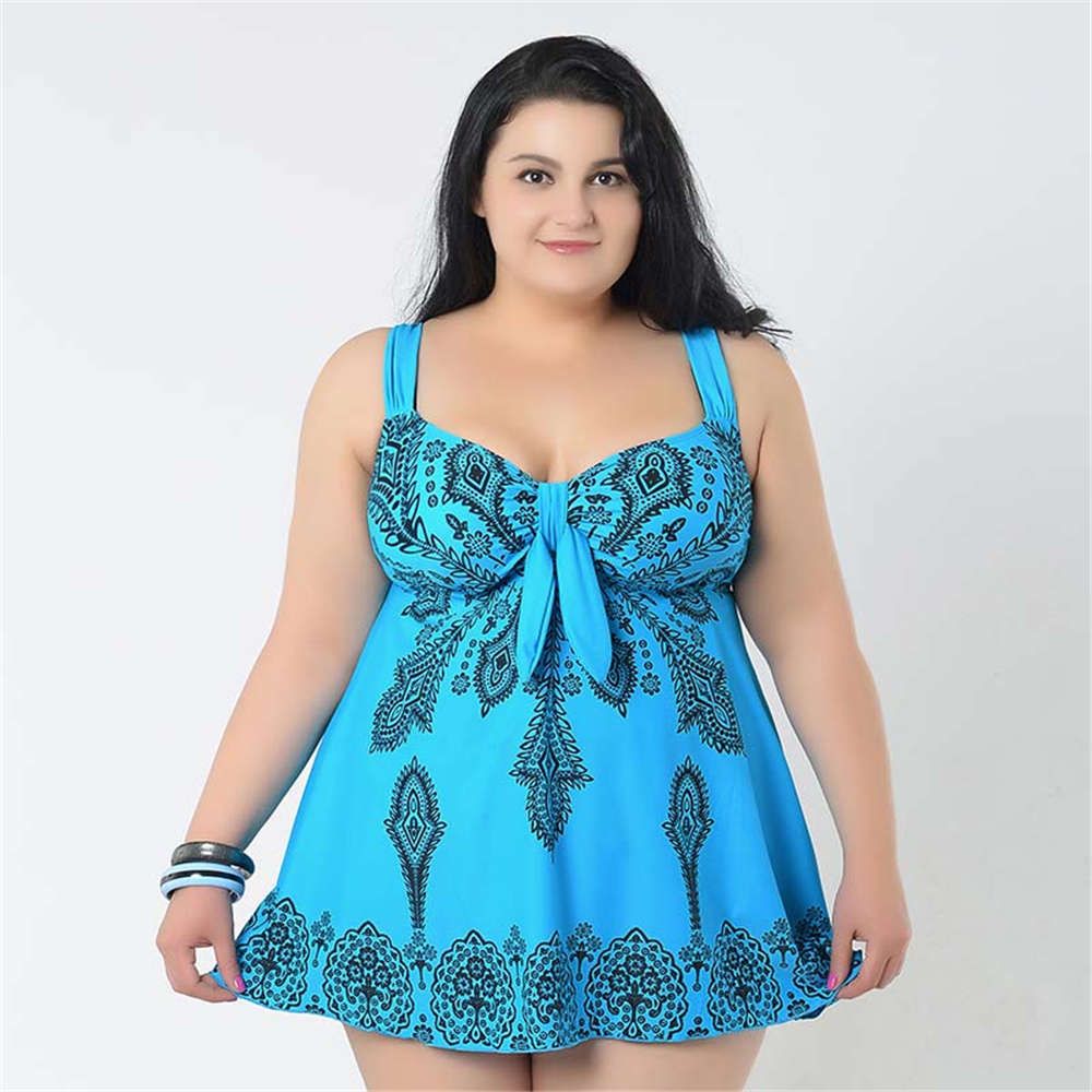 Online Cheap 4xl 10xl Plus Size One Piece Swimsuit Skirt 2017 Push Up