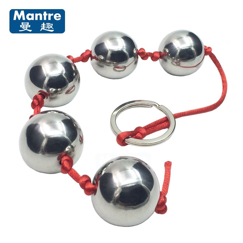 Beginner Metal Chain Anal Butt Plug Beads Vaginal Balls With Pull Ring