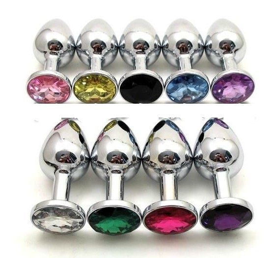 2017 Latest Small Size Unisex Stainless Steel Anal Plug With Crystal Jewelry Butt Booty Bead