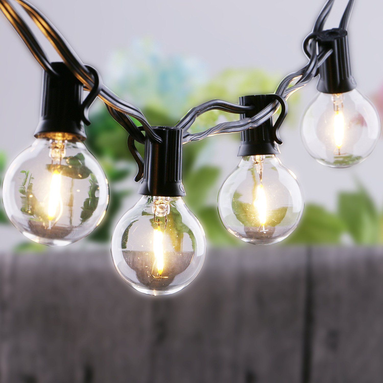 25ft Clear Globe Bulb G40 String Light Set With 25 G40 Bulbs Included ... 25ft Clear Globe Bulb G40 String Light Set With 25 G40 Bulbs Included ...