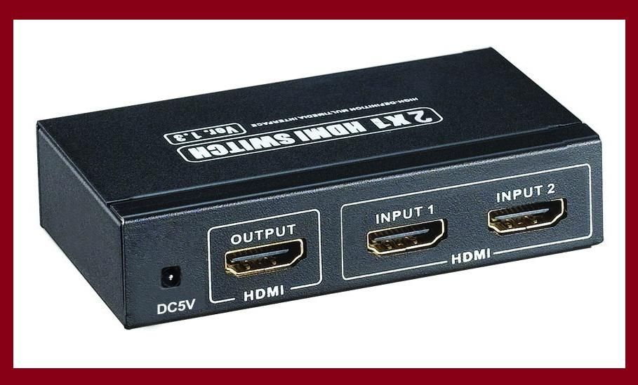 The 2 Input 1 Output Hdmi Switcher Routes High Definition Videoin