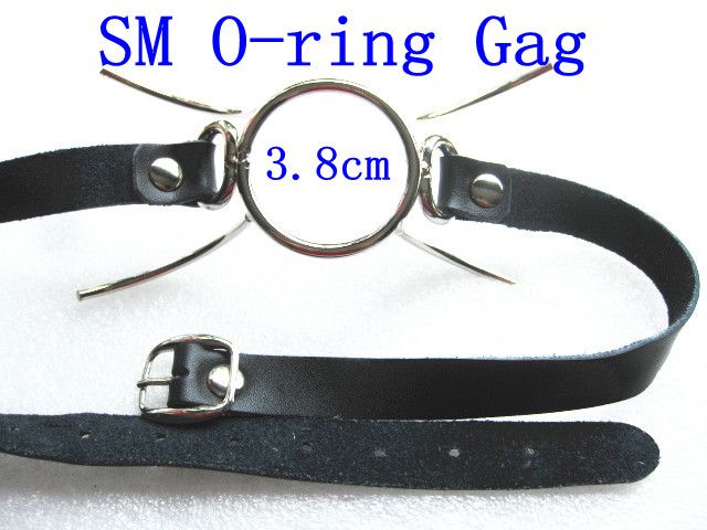 Leather Sm Sex Toy Steel Mouth Gag O Ring Gag Breathable Adult Product