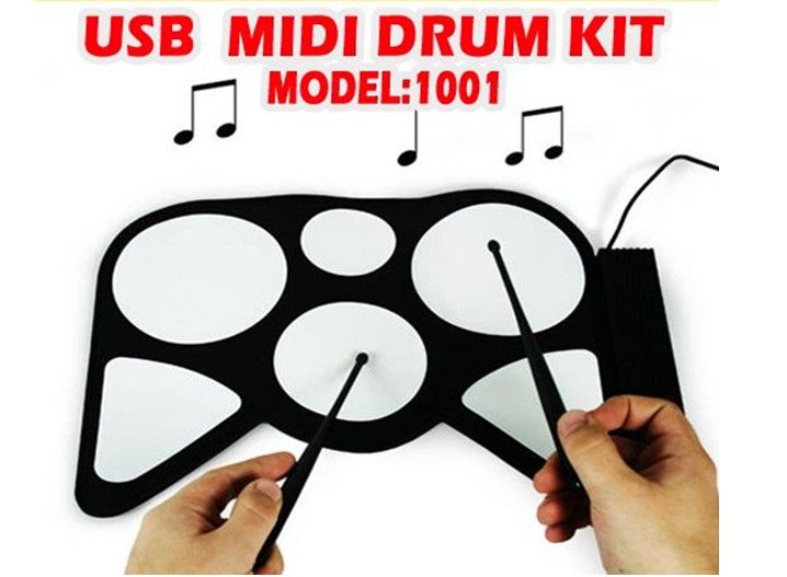 2017 High Quality Usb Midi Drum Kit Md1001 Musical Instrument Usb Drums Electronic Drum Set Hand