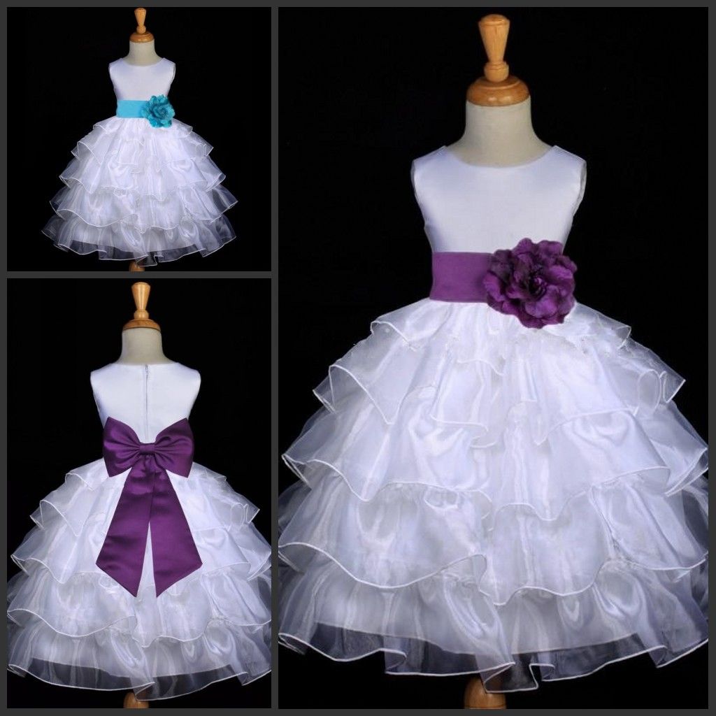 White Organza Flower Girl Dresses 2014 Flower Girl Dresses Girls
