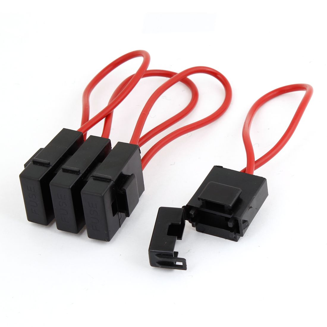 Best Quality Auto Car Audio Inline Blade Fuse Holder Black Red Dc 12v