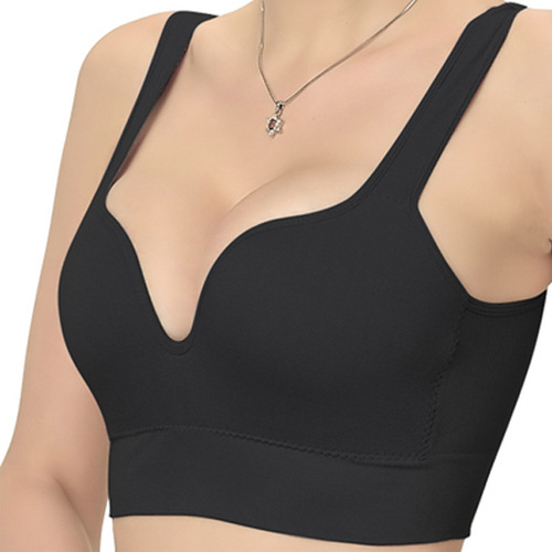 2017 Stereo Push Up Sports Bra Solid Color Steel Ring Free Running