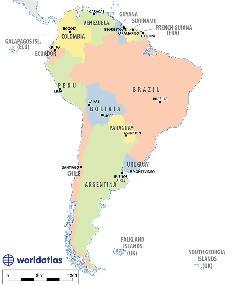 Discovering South America Map Capitals A Comprehensive Guide