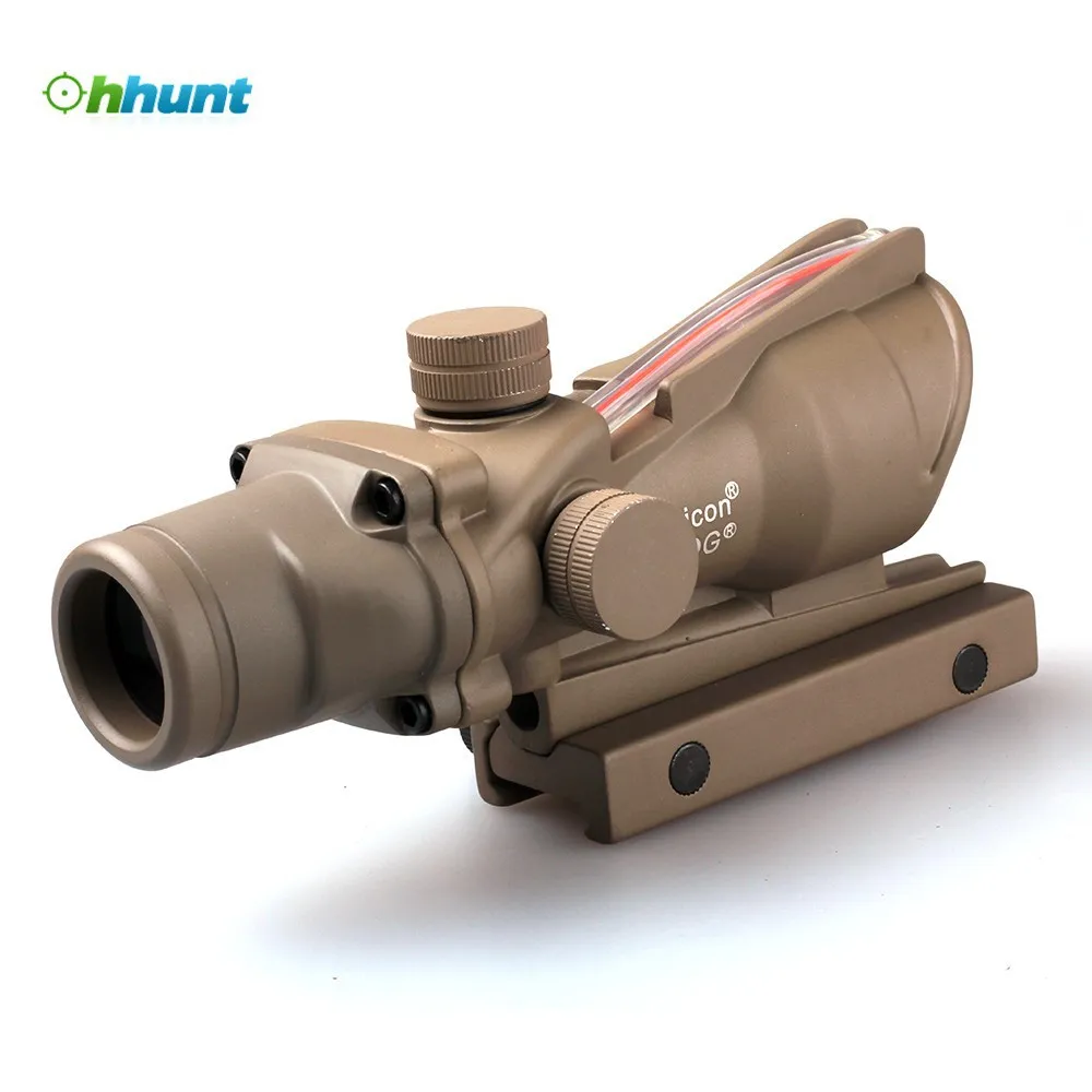 Tan Trijicon ACOG 4x32 Rouge Lumineux Crosshair 0,223 Ballistic ...