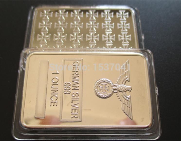 German Reichsadler 1oz Silver Bullion Bar, .999 Fine Silver One Troy ...