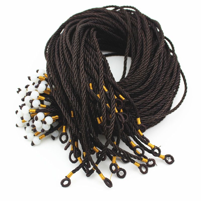 2021 3mm Hand Woven Nylon Braided Rope Cord String 45cm With Imitation ...