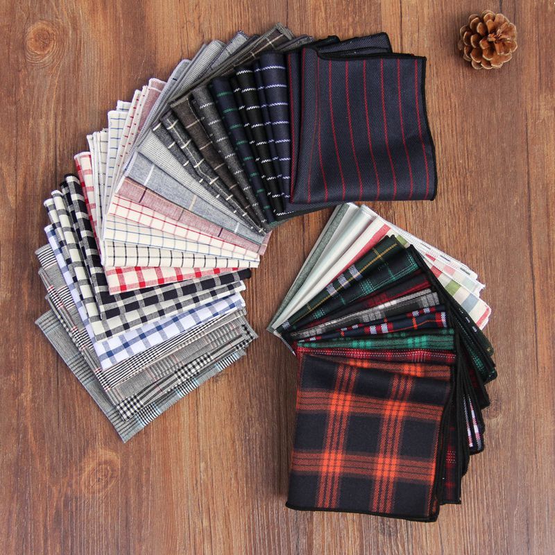 2021 Cotton Hankerchief Pocket Square Napkin Kerchief Mocket Mens ...