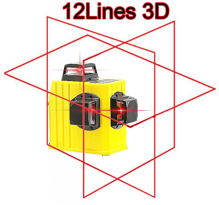 2021 Professional 12 Line Laser Level 360 Rotary Self Leveling Cross ...