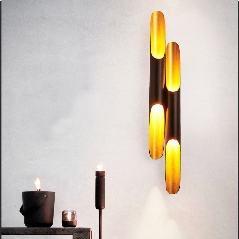 Wall Lamps Online Sale Single Double Tube LED Wall Light Bamboo Tubular ...