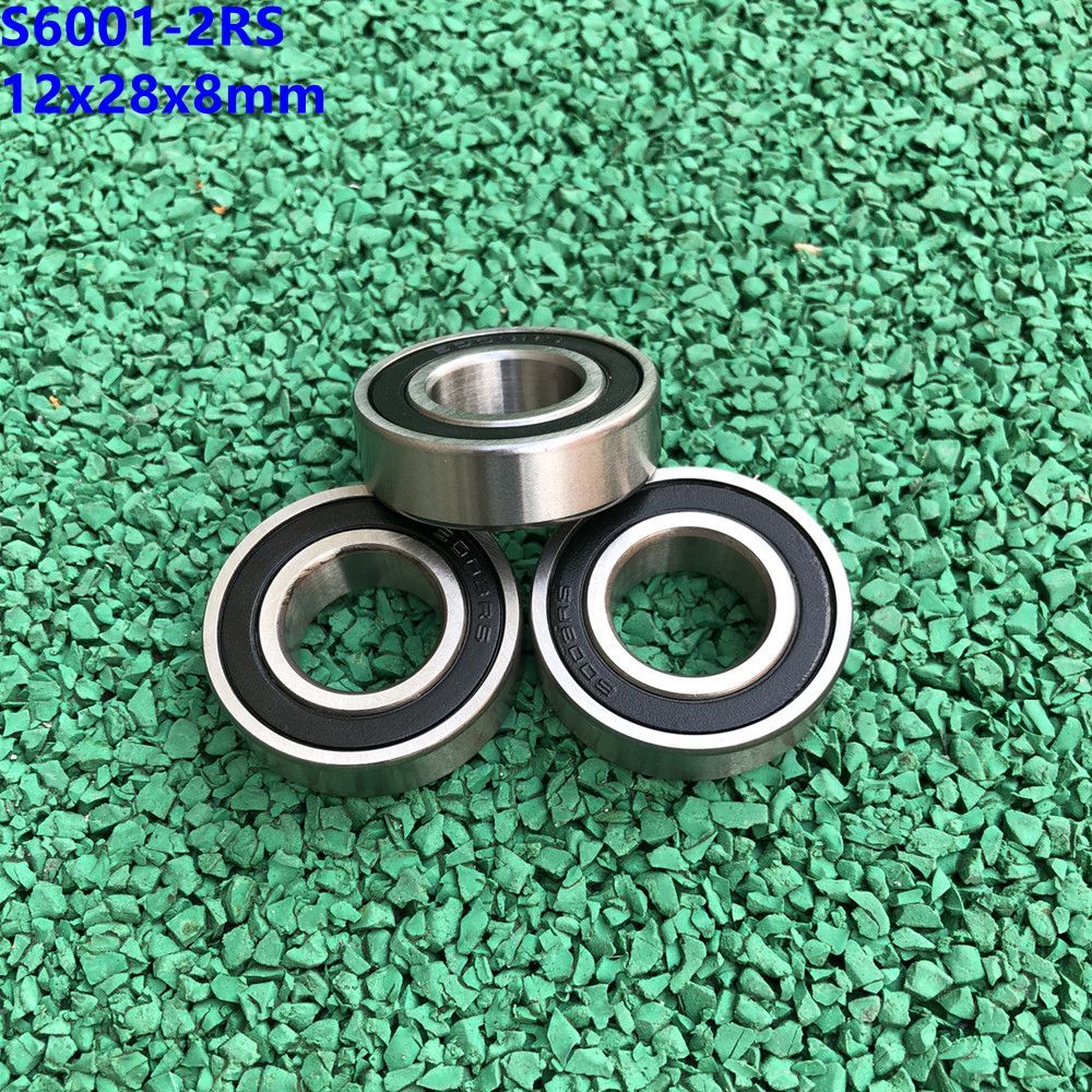 2021 S6001RS S6001 2RS S6001 2RS RS 12*28*8mm Stainless Steel Double ...