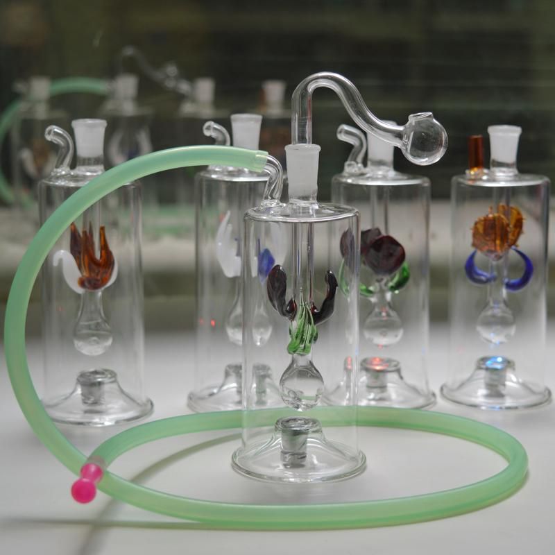 Led Light Bongs Unique Design Mini Glass Water Pipes Automatic ...