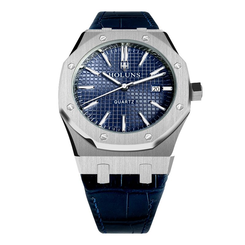HOLUNS Top Brand Genuine Luxury Mens Watches 50m Waterproof Quartz ...