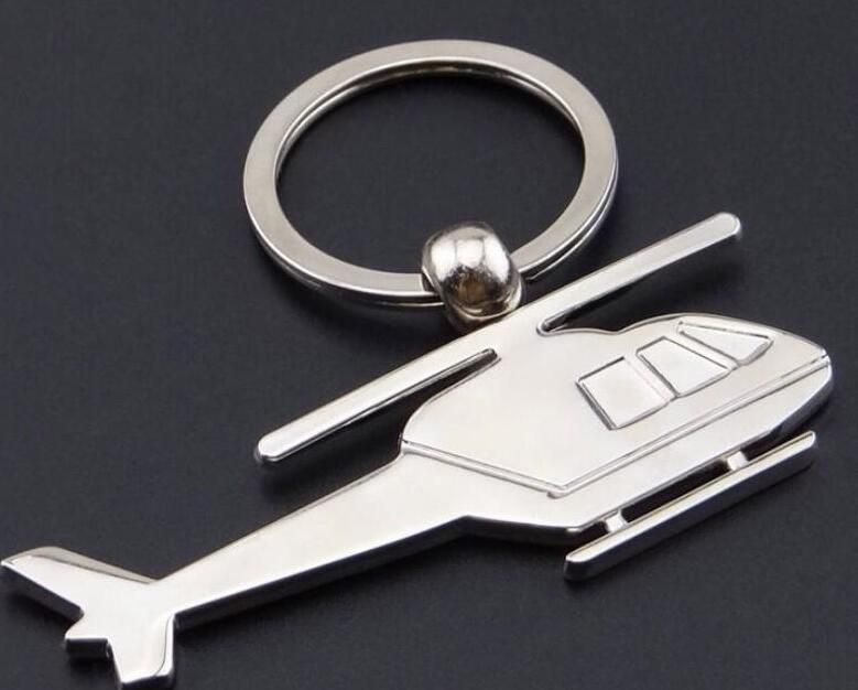 Zinc Alloy Plane Keychain Mini Helicopters Model Key Ring Key Holder ...