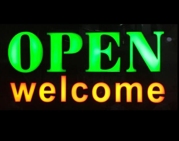 2020 OPEN WELCOME LED Sign LED Business OPEN SIGN Animated Motion ...