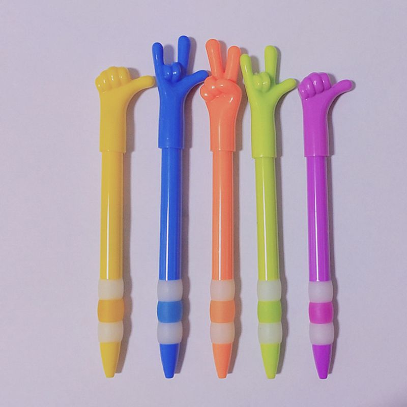 Finger Shape Ballpoint Pen Finger Press Ball Pens Party Gift Giveaways ...