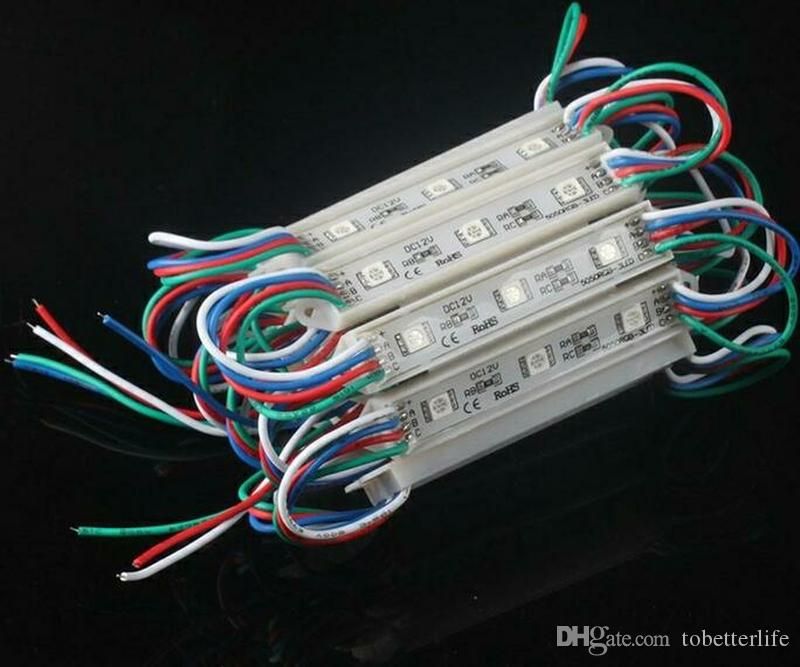 2020 0.72W 3 Leds SMD 5050 Led Modules RGB Led Modules Waterproof 12V Backlights For Channer ...