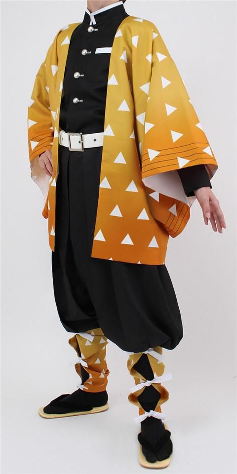 Demon Slayer: Kimetsu Hiçbir Yaiba Agatsuma Zenitsu Kimono Üniforma ...
