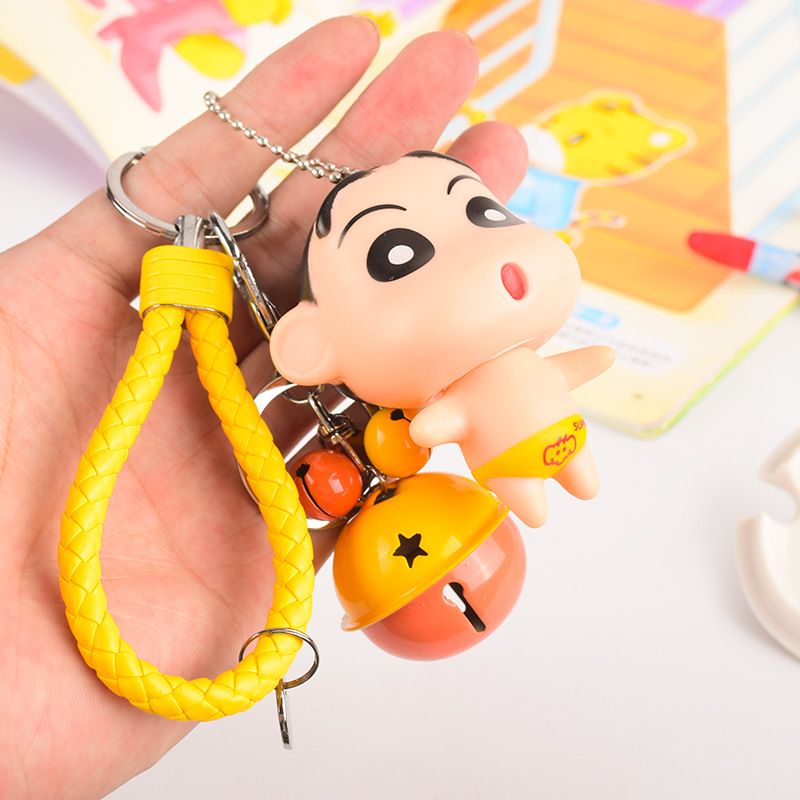 New Design 3D Cartoon Doll Keychain Anime Crayon Shin Chan Keyring PVC ...