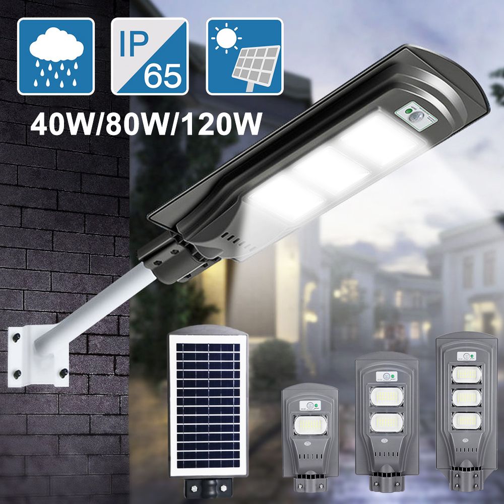 2021 120W LED Solar Lights Street Light Infrared Human Body Induction ...