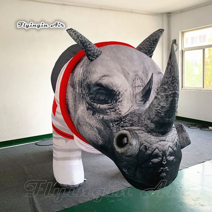 Large Inflatable Rhinoceros Astronaut Model Parade Animal Balloon Air ...