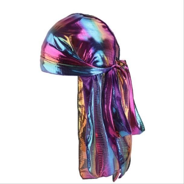 New Unisex Long Silk Satin Breathable Turban Hat Wigs Fashion Doo Durag