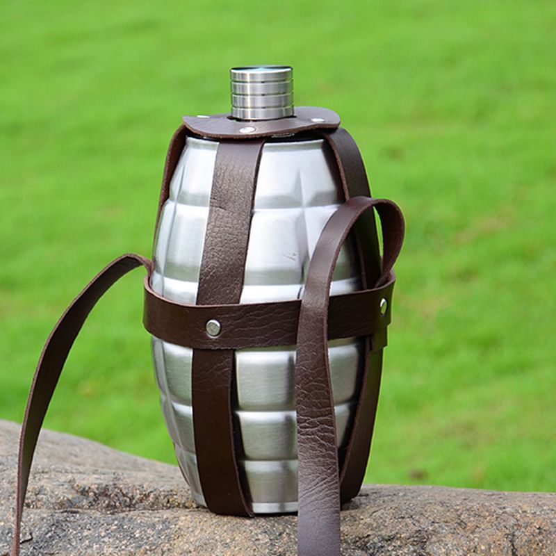 2021 64 Oz Landmine Shaped Stainless Steel Hip Flasks Large Capacity ...
