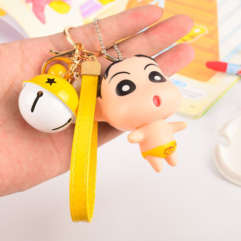 New Design 3D Cartoon Doll Keychain Anime Crayon Shin Chan Keyring PVC ...