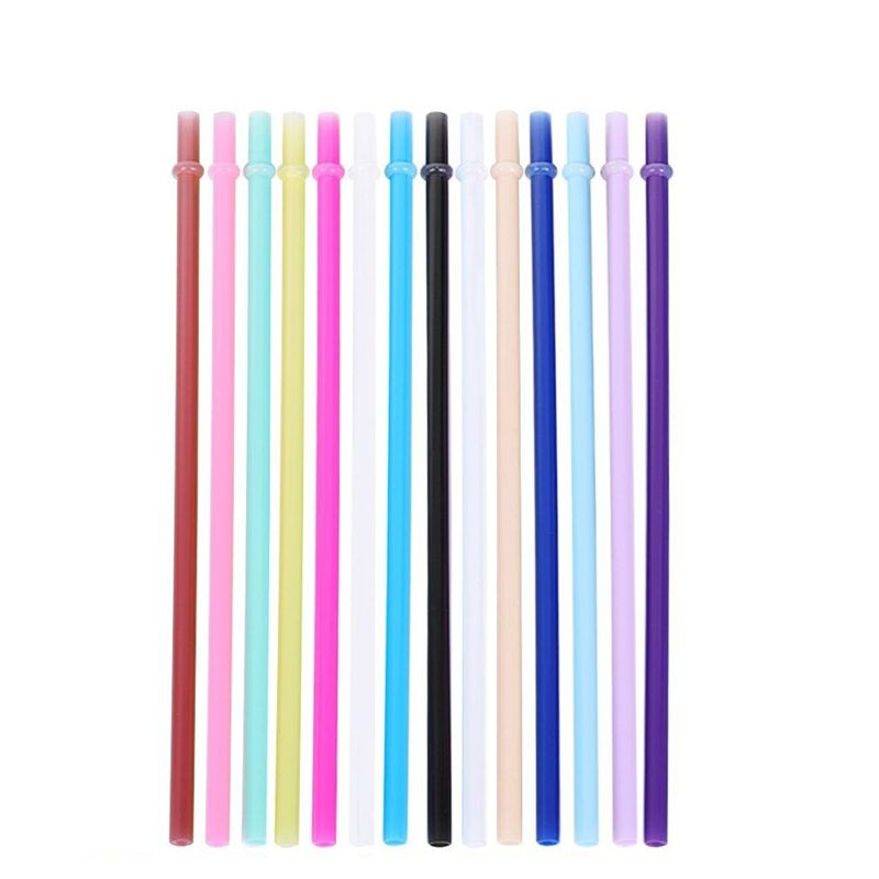 Drinking Straw Silicone Stripes Straw Silicone Eco Straws Reusable For20oz Mugs Smoothie