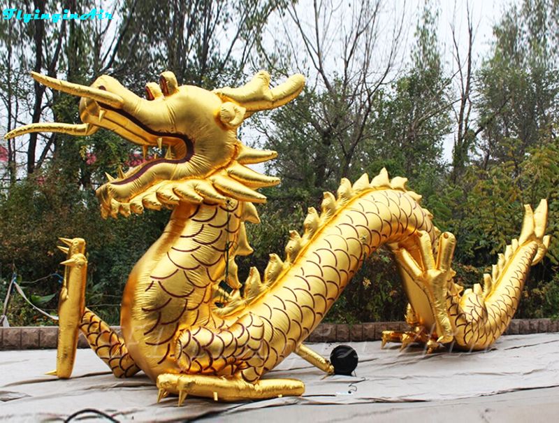 8m Length Inflatable Chinese Dragon Cartoon Animal Model Air Blow Up ...