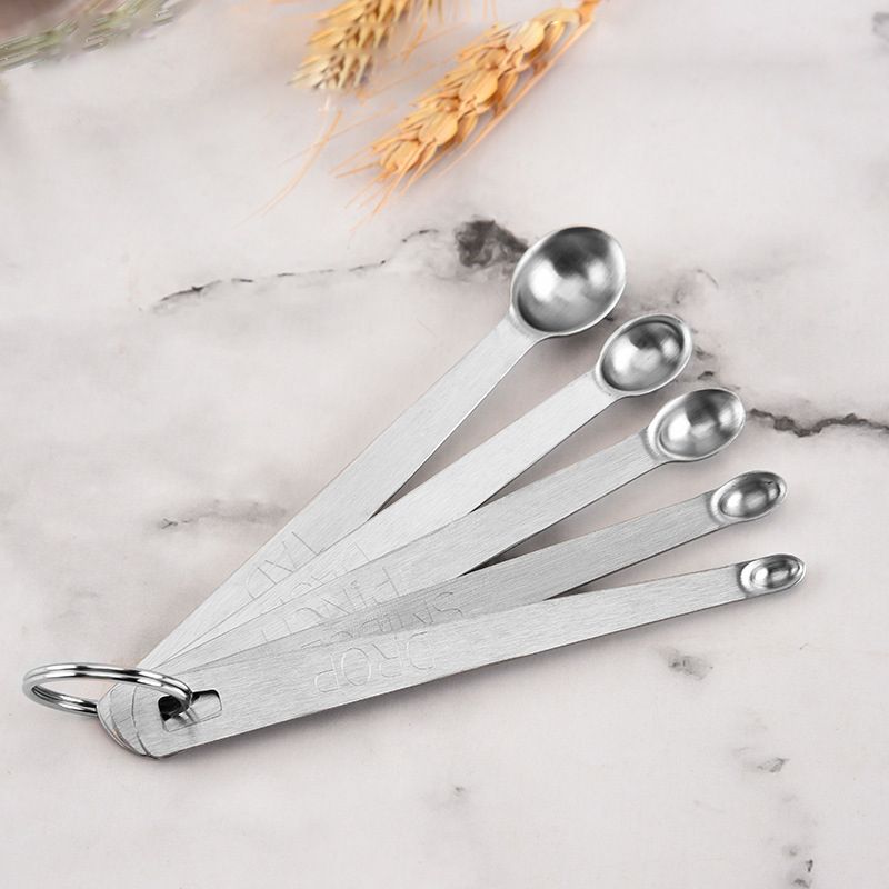 Mini Measuring Spoons Stainless Steel Round Measure Spoon For Liquid ...