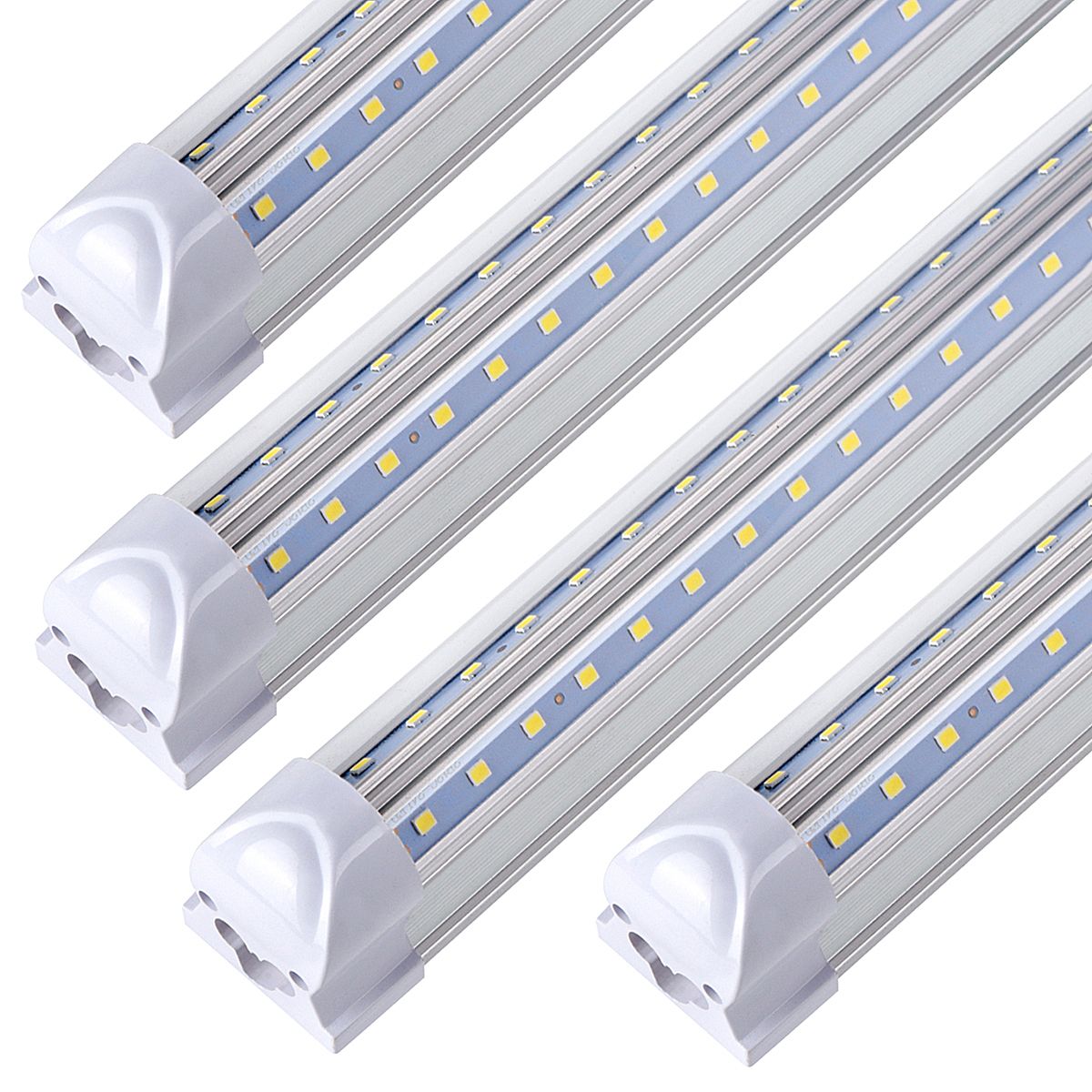 LED Shop Light, 8FT 90W 8500LM 5000K/6000k Cold White, V Shape, Clear ...