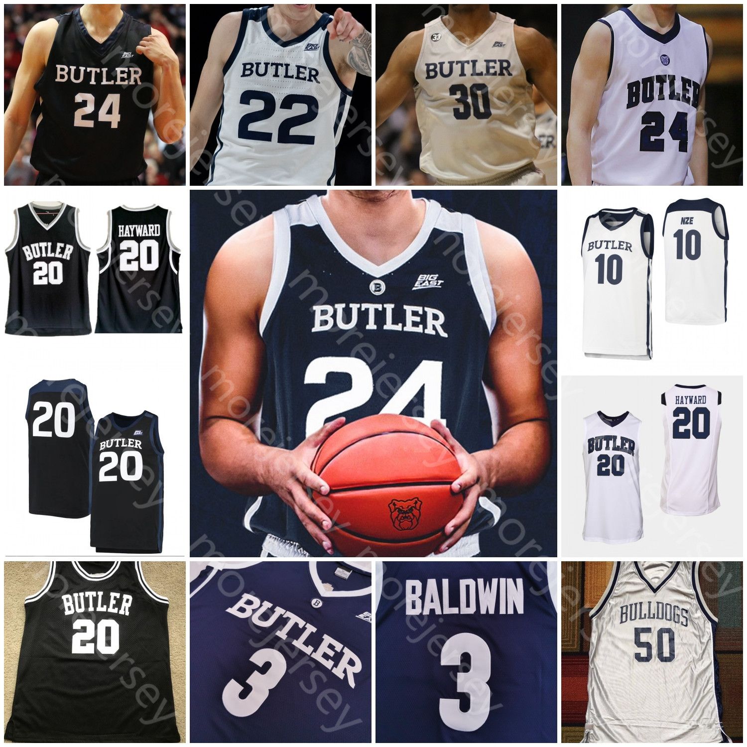 2020 Custom Butler Bulldogs Basketball Jersey NCAA College Kamar ...